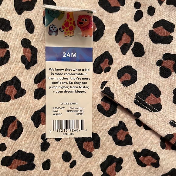 Garanimals | Shirts & Tops | Garanimals Animal Print Toddler Girl Long ...